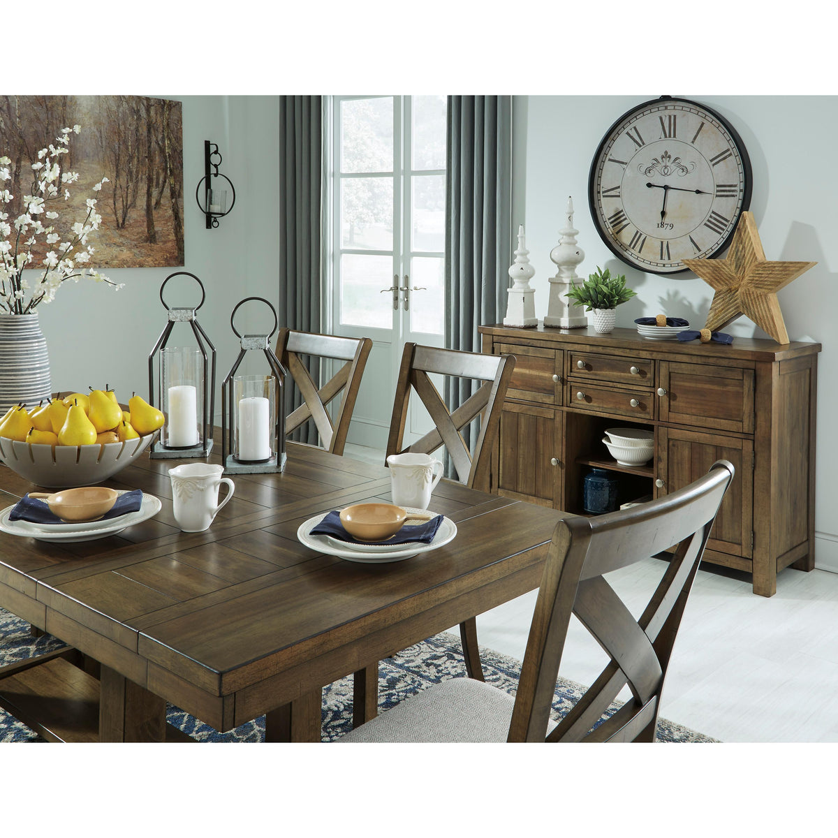Signature Design by Ashley Moriville Dining Table with Trestle Base D6